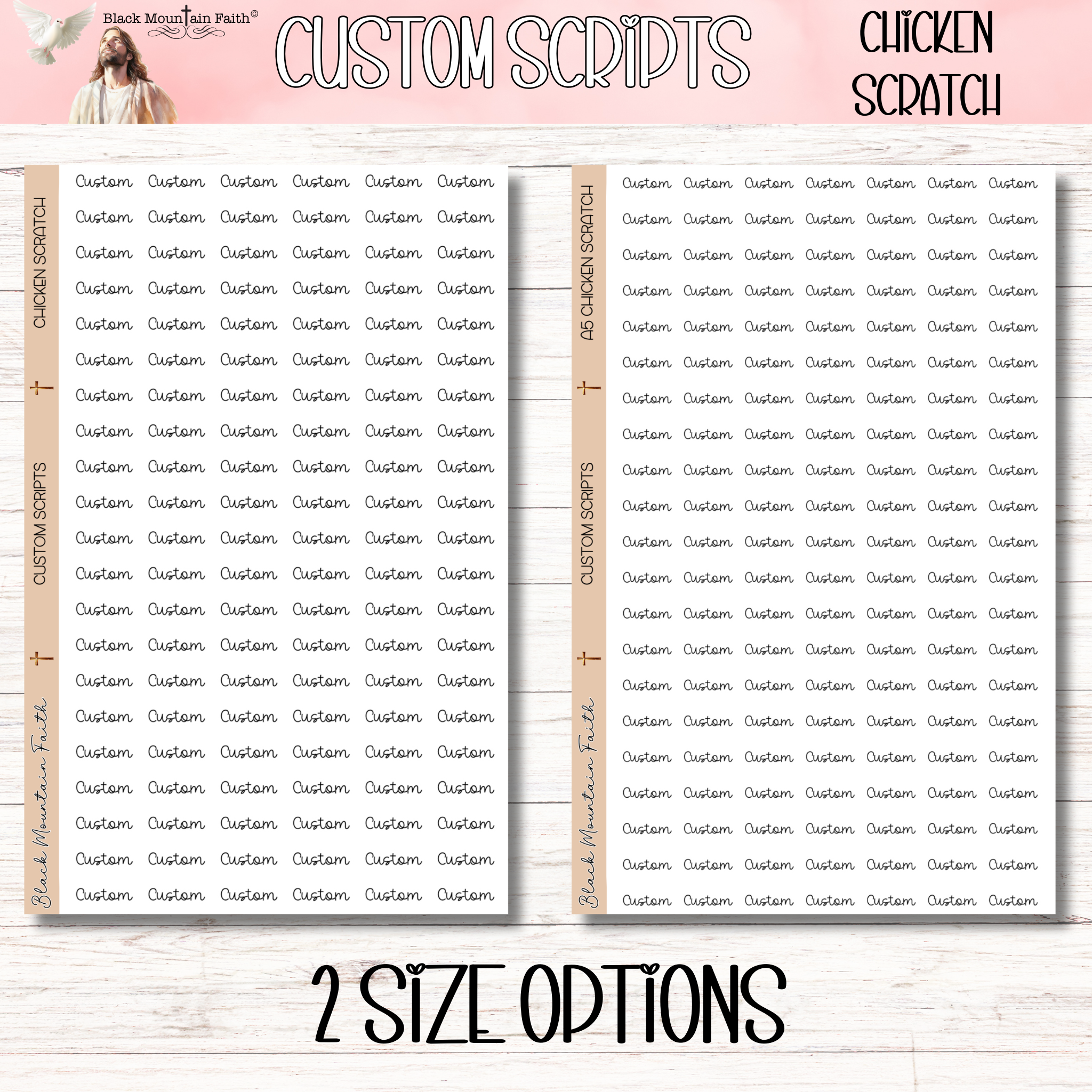 CHICKEN SCRATCH FONT Custom Scripts – Black Mountain Faith