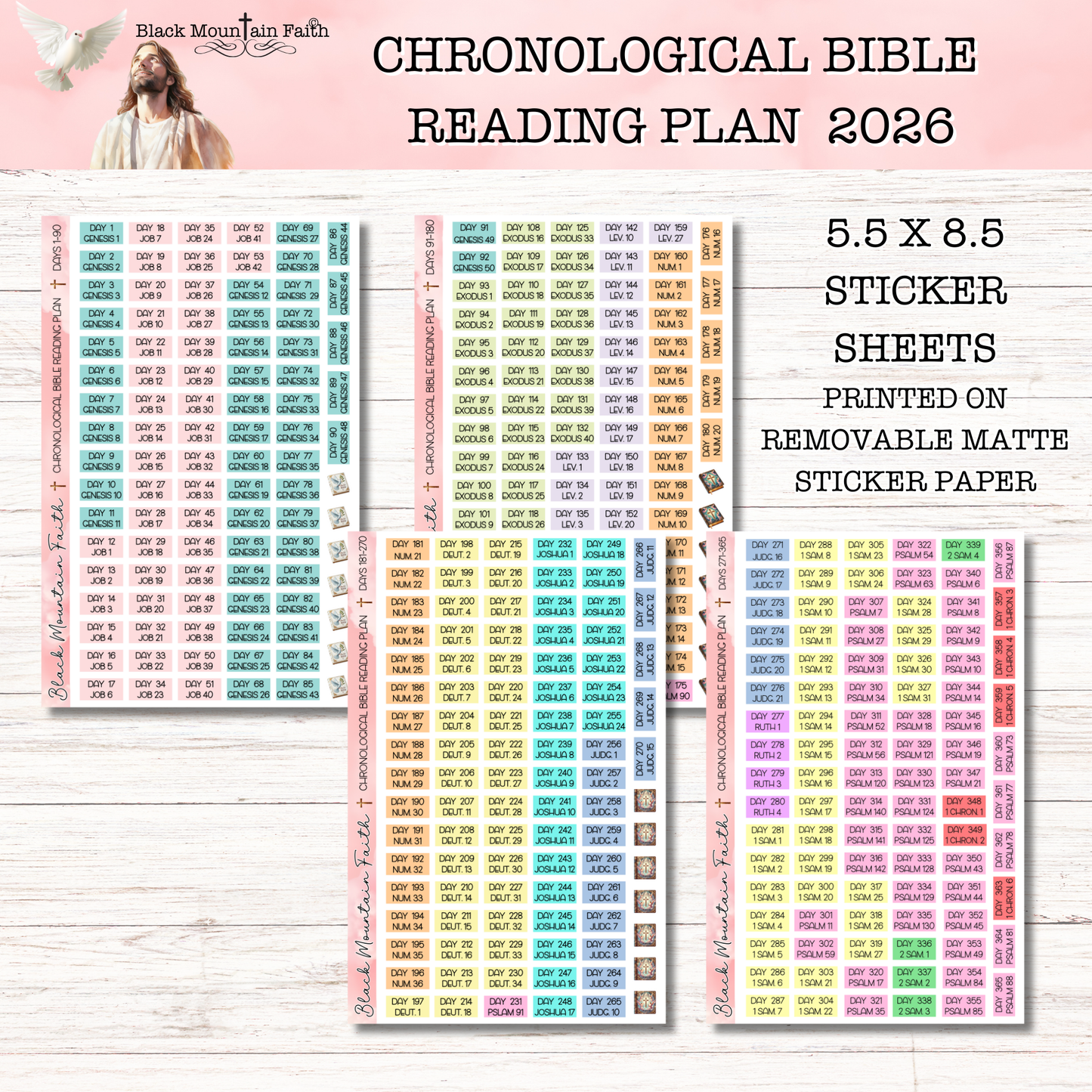 2026 Chronological Reading Plan Stickers – Black Mountain Faith